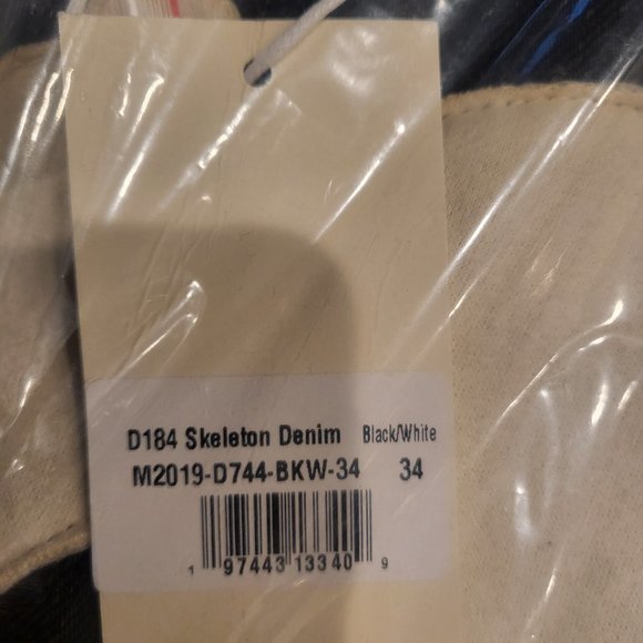 MNML | Jeans | Mnml Skeleton Jeans New Many Sizes Blackwhite Denim ...